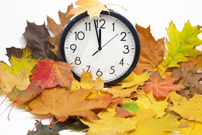 Isolated Electronic Wall Clock. Autumn Abstraction Stock Photo - Image ...