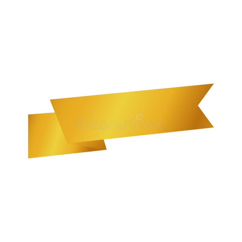 Isolated Elegant Golden Luxury Ribbon Image Stock Vector - Illustration ...