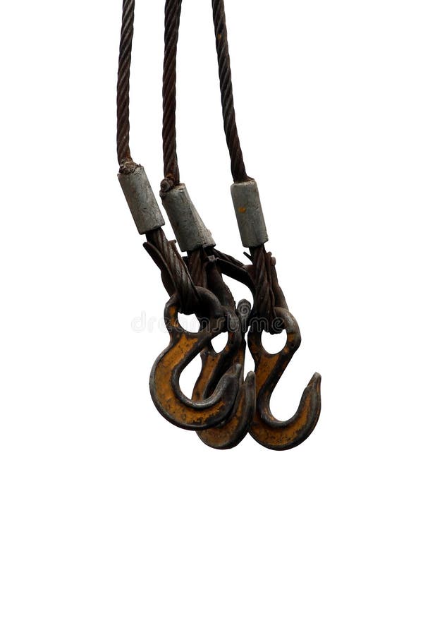 Elements of Crane: Hook, Loop, Chain, Connecting Parts Stock Photo ...
