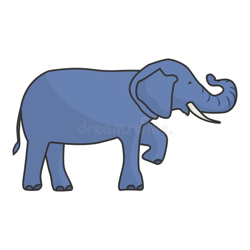 Isolated elephant draw stock vector. Illustration of drawn - 81510304