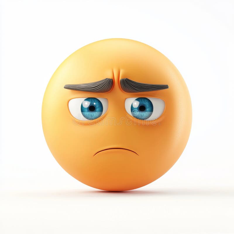 Isolated Emoji Face with Raised Eyebrows Stock Image - Image of doubt ...