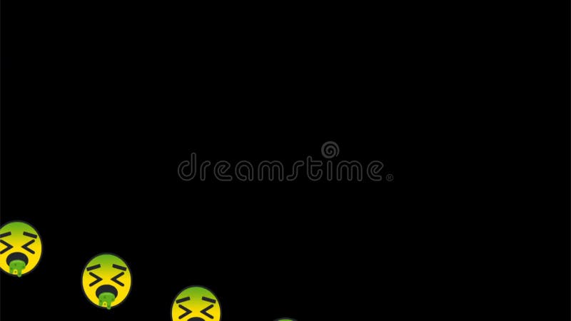 Isolated Emoji Particle Effect In Variety Of Transition Animation