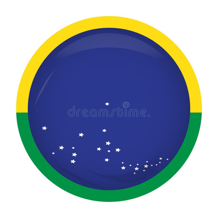 Empty Brazilian Campaign Button Stock Vector - Illustration of circle ...