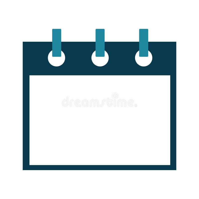 Isolated Empty Calendar Icon Flat Design Vector Stock Vector ...