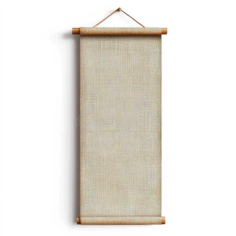 Isolated Empty Canvas Banner on White Background for Display Purposes ...