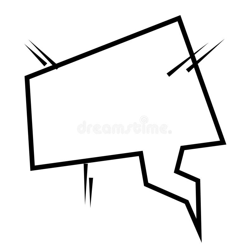 Isolated Empty Comic Speech Bubble Vector Stock Illustration ... Isolated Empty Comic Speech Bubble Vector Stock Illustration ...
