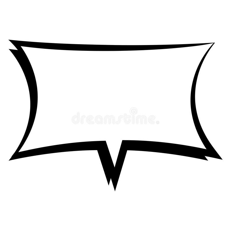 Isolated Empty Comic Speech Bubble Vector Stock Illustration ... Isolated Empty Comic Speech Bubble Vector Stock Illustration ...