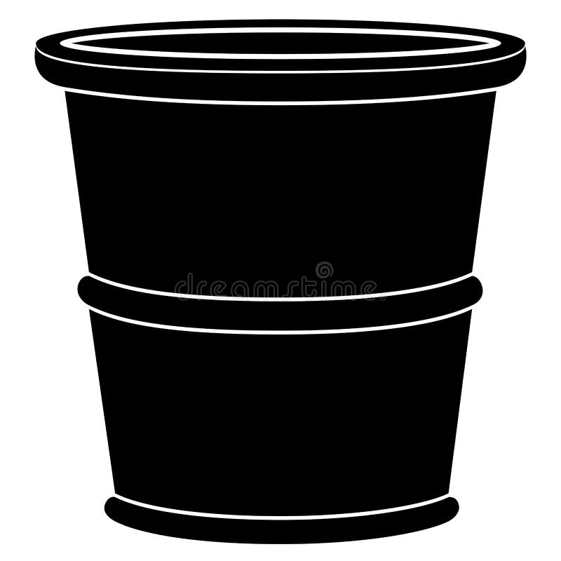Empty flower pot icon stock vector. Illustration of clipart - 111991940