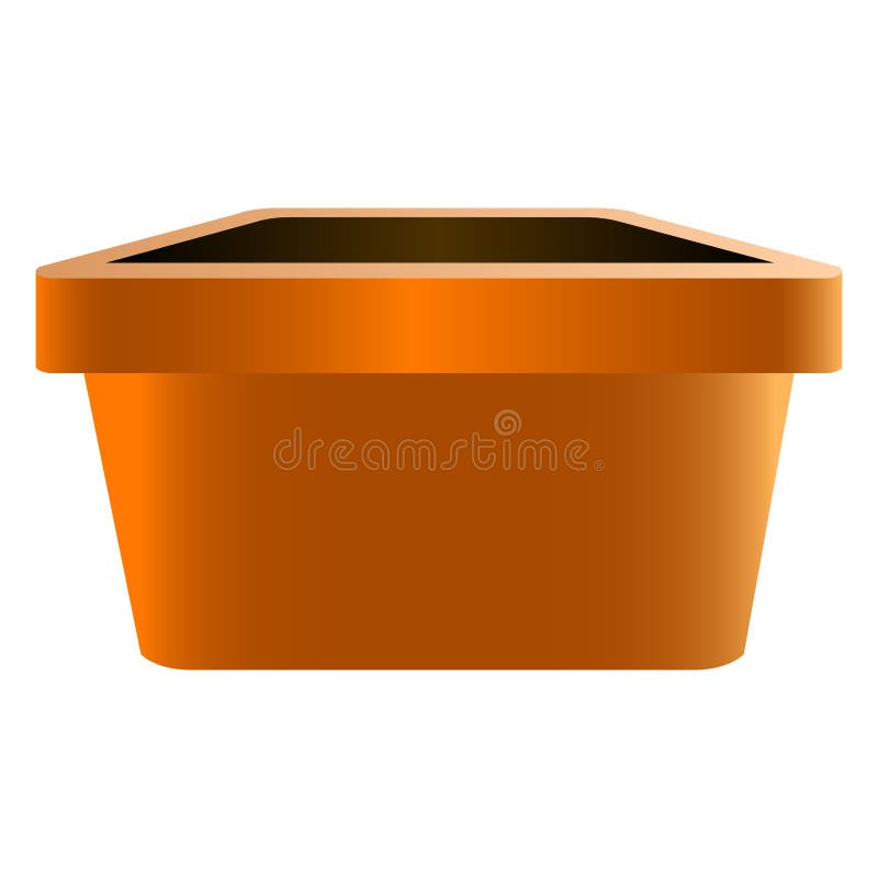 Isolated empty flower pot stock vector. Illustration of closeup - 111997806
