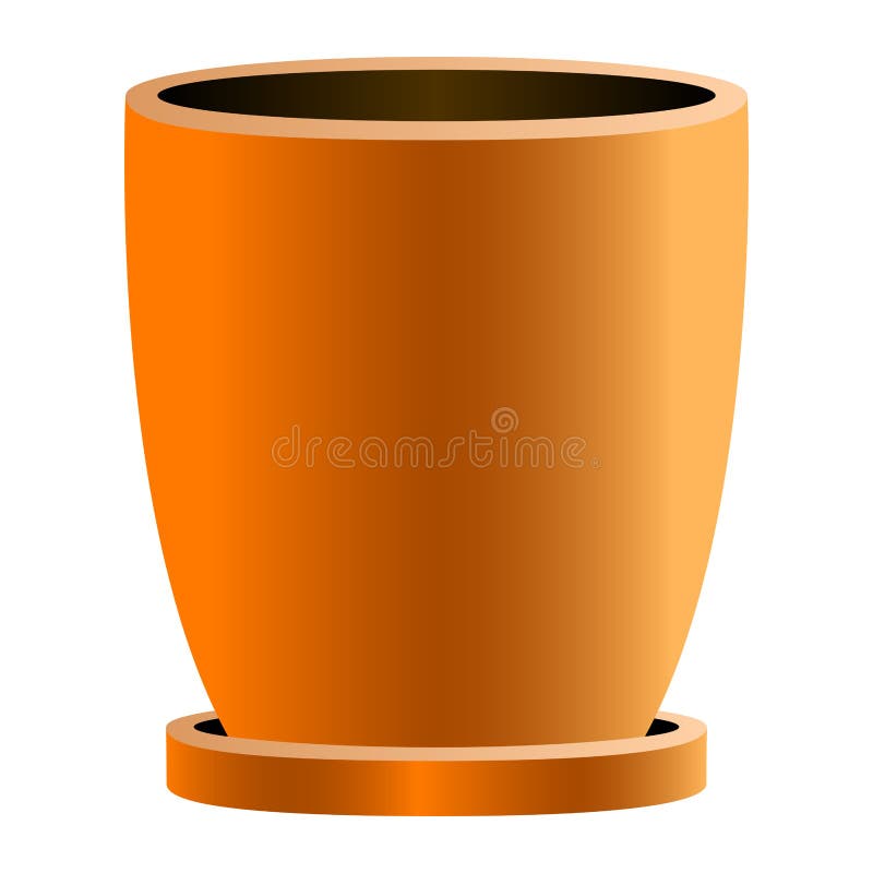 Isolated empty flower pot stock vector. Illustration of botany - 111995898