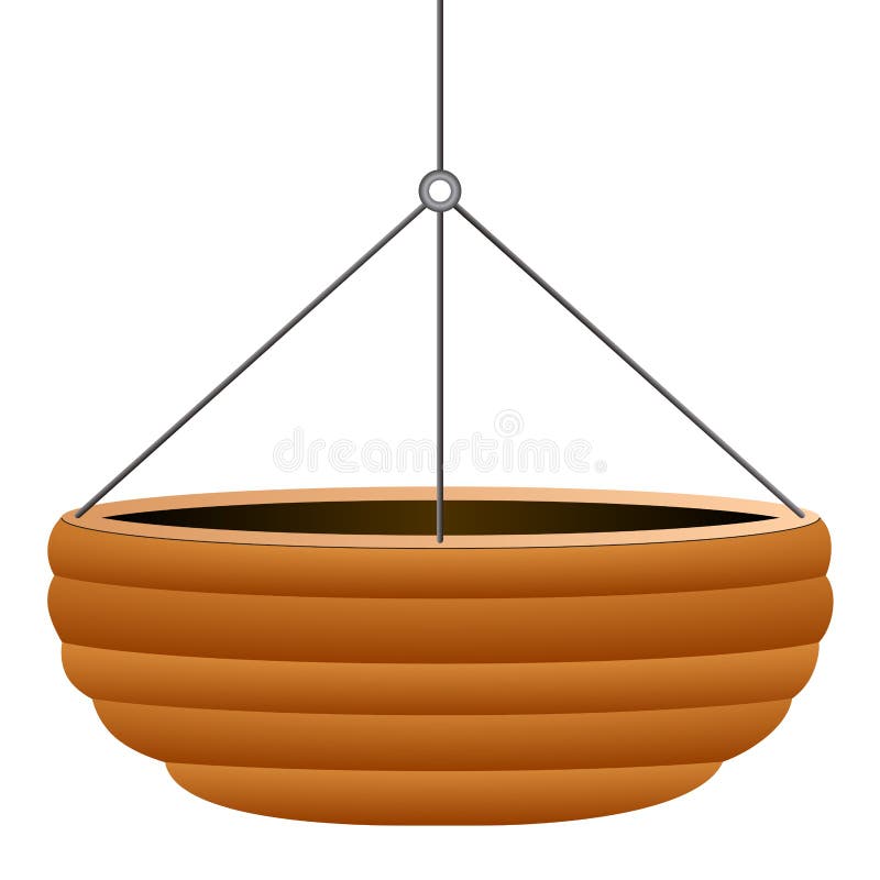 Isolated empty flower pot stock vector. Illustration of dish - 111996074