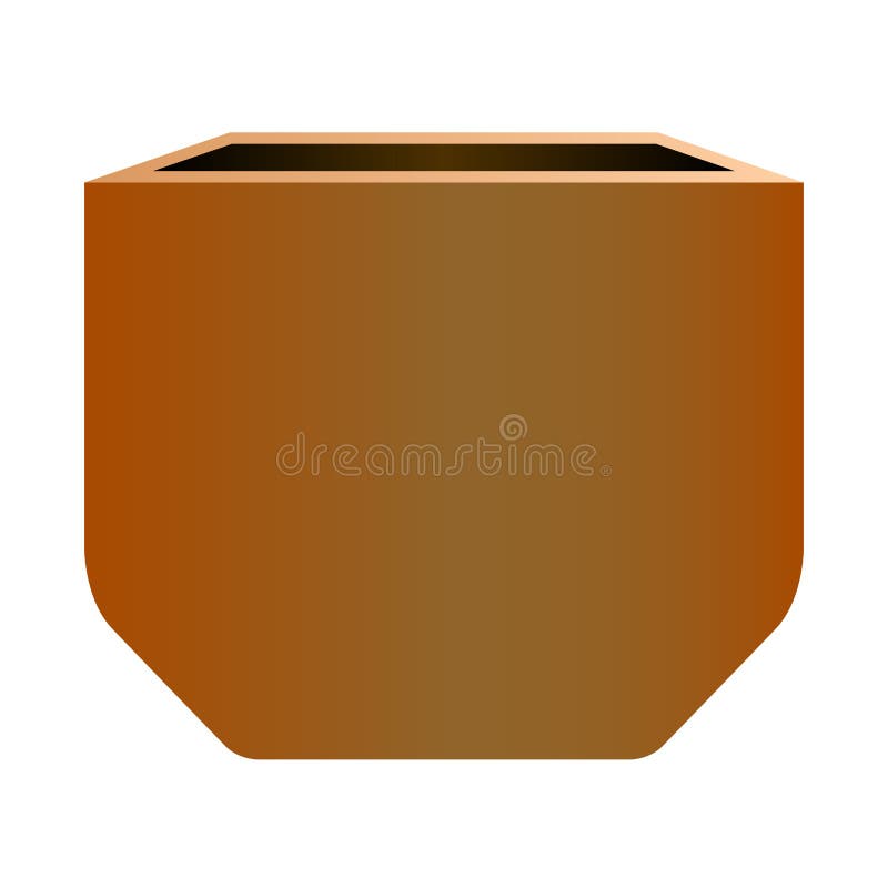 Isolated empty flower pot stock vector. Illustration of flowerpot ...
