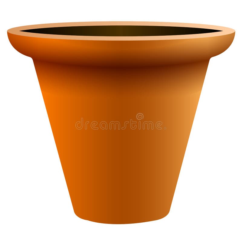 Isolated empty flower pot stock vector. Illustration of decor - 111997741
