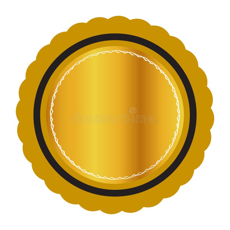 Isolated Empty Golden Luxury Label Image Stock Vector - Illustration of ...