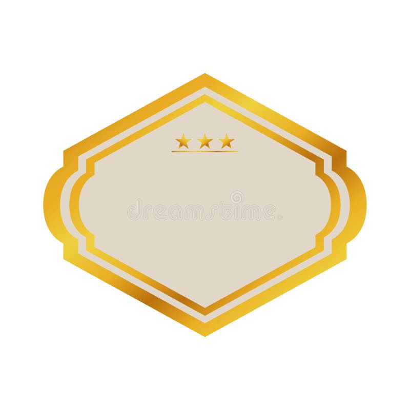 Isolated Empty Golden Luxury Label Image Stock Vector - Illustration of ...
