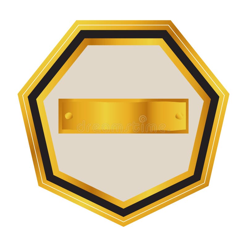 Isolated Empty Golden Luxury Label Image Stock Vector - Illustration of ...