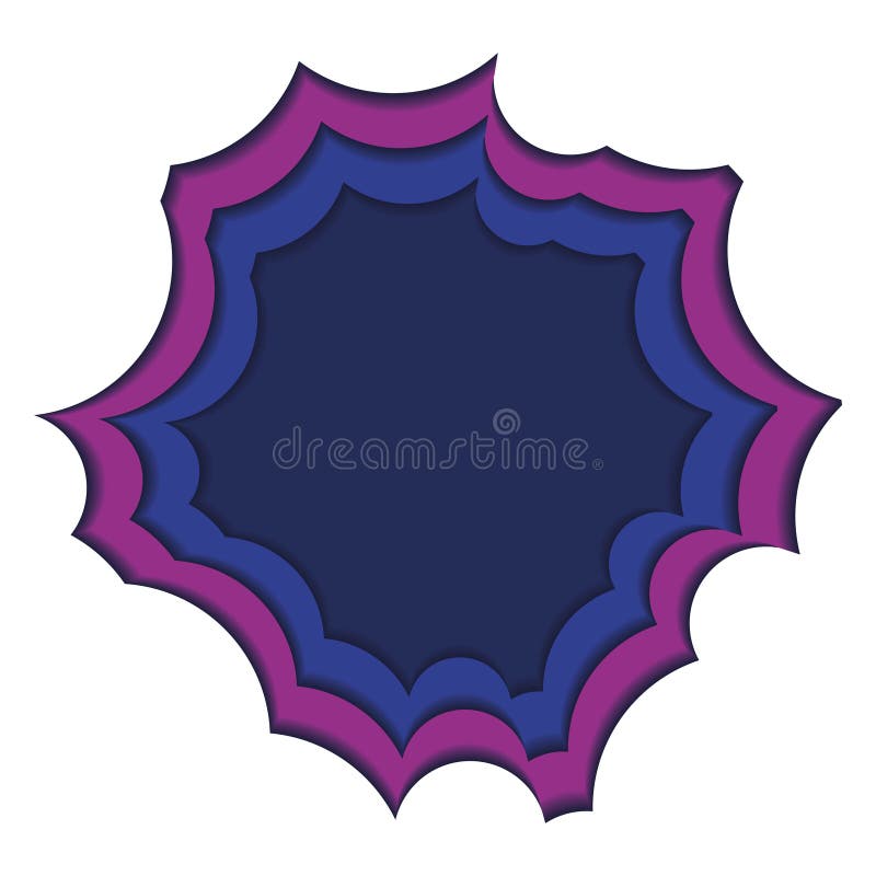Isolated Empty Layered View Paper Art Style Vector Stock Vector ...