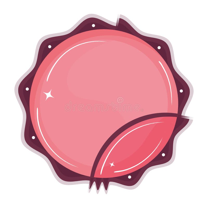 Isolated Empty Pink and Shiny Label Vector Stock Vector - Illustration ...