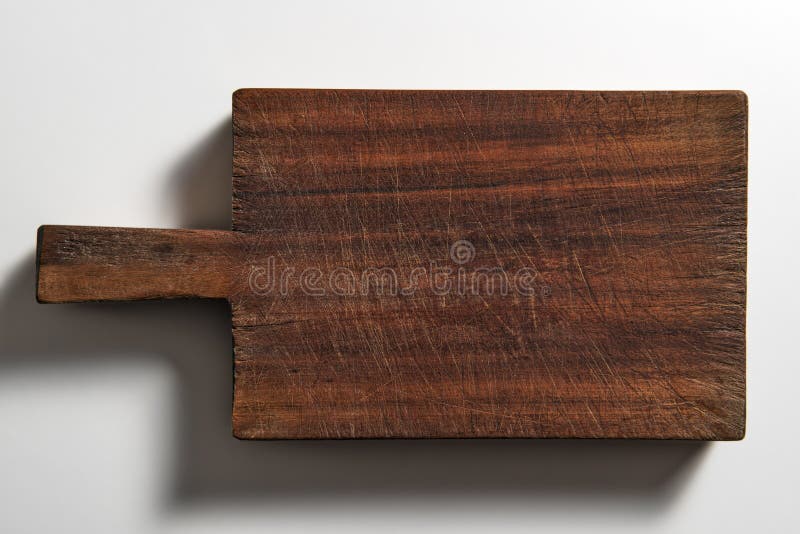 Isolated Empty Rectangular Wooden Chopping Board Stock Photo - Image of ...