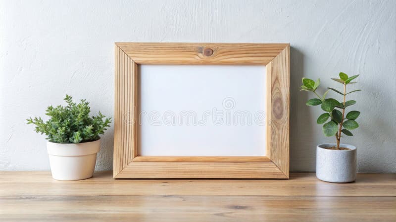 Isolated Empty Rectangular Wooden Photo Frame in Hq Scale Stock ...