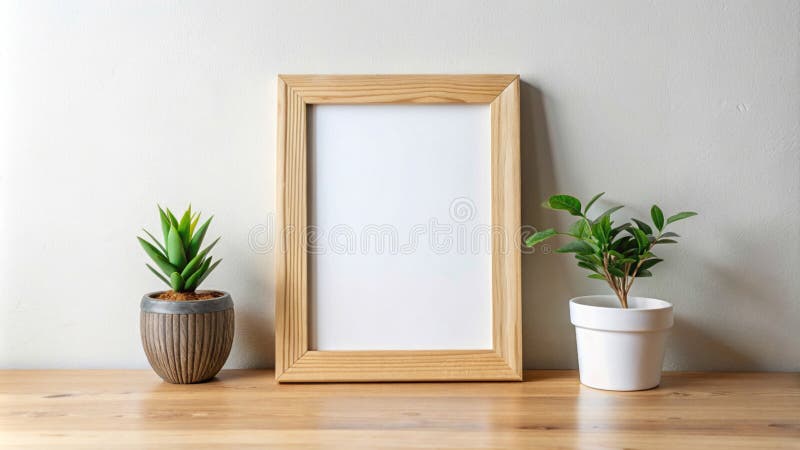 Isolated Empty Rectangular Wooden Photo Frame in Hq Scale Stock ...