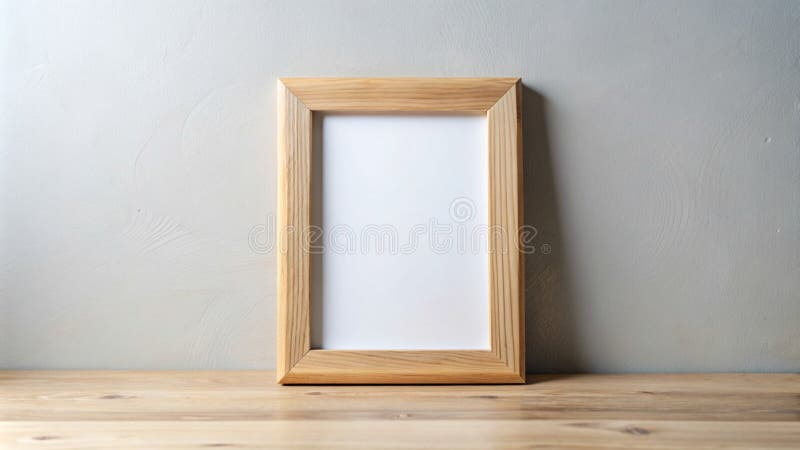 Isolated Empty Rectangular Wooden Photo Frame in Hq Scale Stock ...