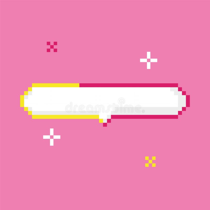 Isolated Empty Speech Bubble Pixel Art Vector Stock Vector ...