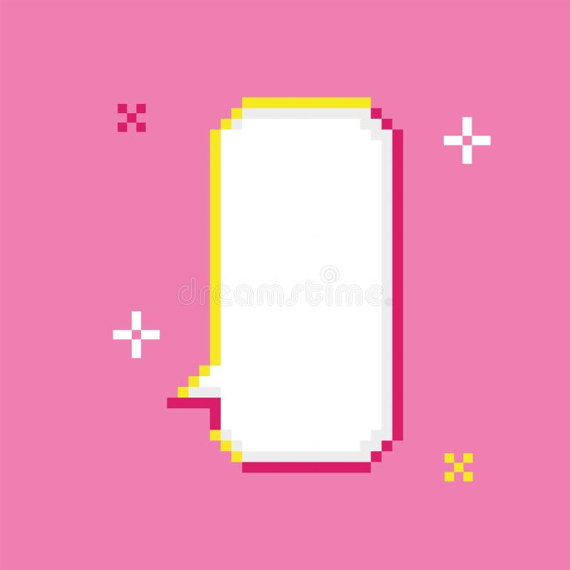 Isolated Empty Speech Bubble Pixel Art Vector Stock Vector ...