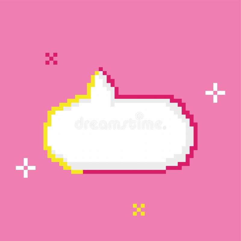 Set of Empty Pixel Text Bubbles Stock Vector - Illustration of blank ...