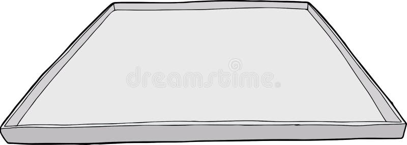 Isolated Empty Tray stock illustration. Illustration of view - 54458239