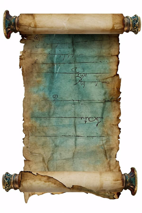 An Isolated Empty Unwritten Sheet of Old Parchment, Ready for Your Text ...