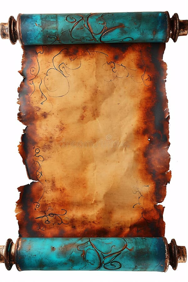 An Isolated Empty Unwritten Sheet of Old Parchment, Ready for Your Text ...