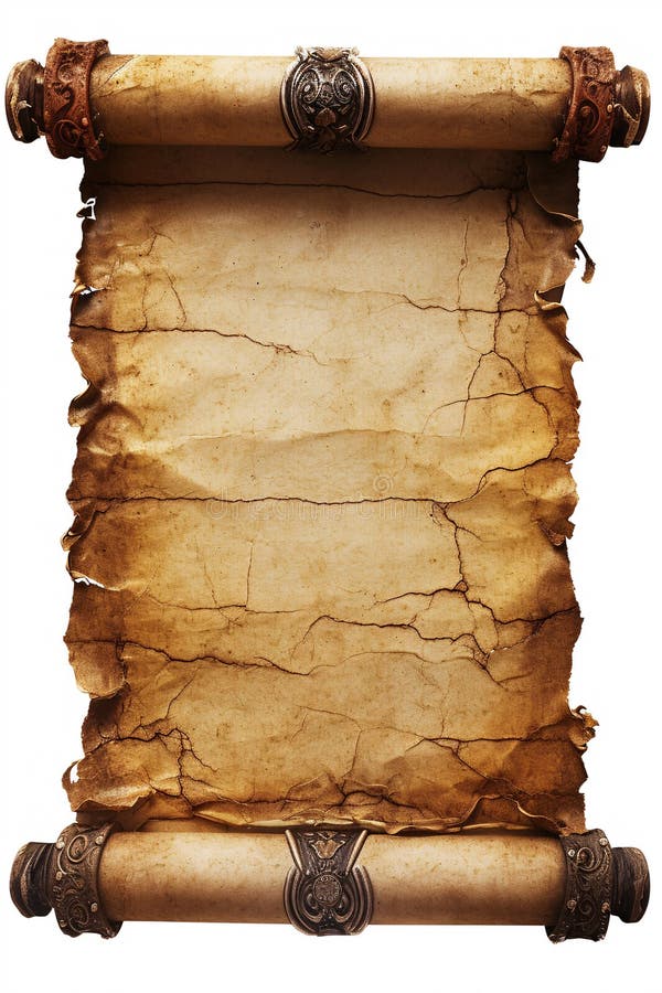 An Isolated Empty Unwritten Sheet of Old Parchment, Ready for Your Text ...