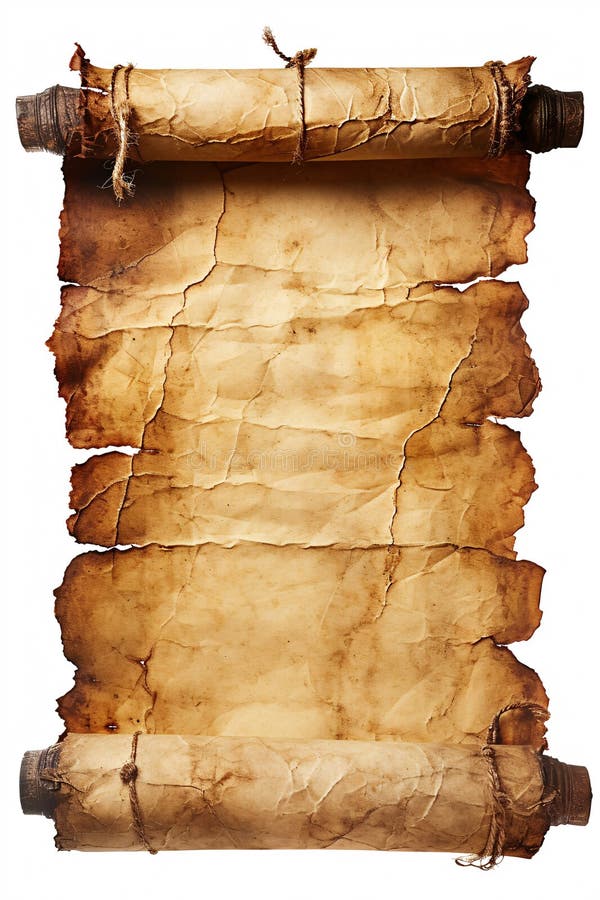 An Isolated Empty Unwritten Sheet of Old Parchment, Ready for Your Text ...