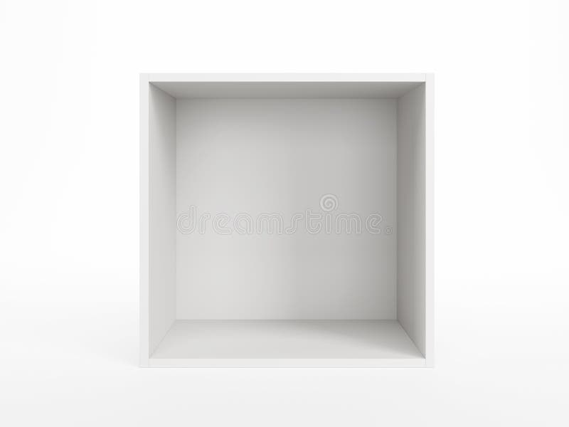 Isolated empty white box stock illustration. Illustration of retail ...