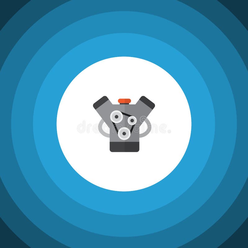 Isolated Engine Flat Icon. Motor Vector Element Can Be Used for Engine ...