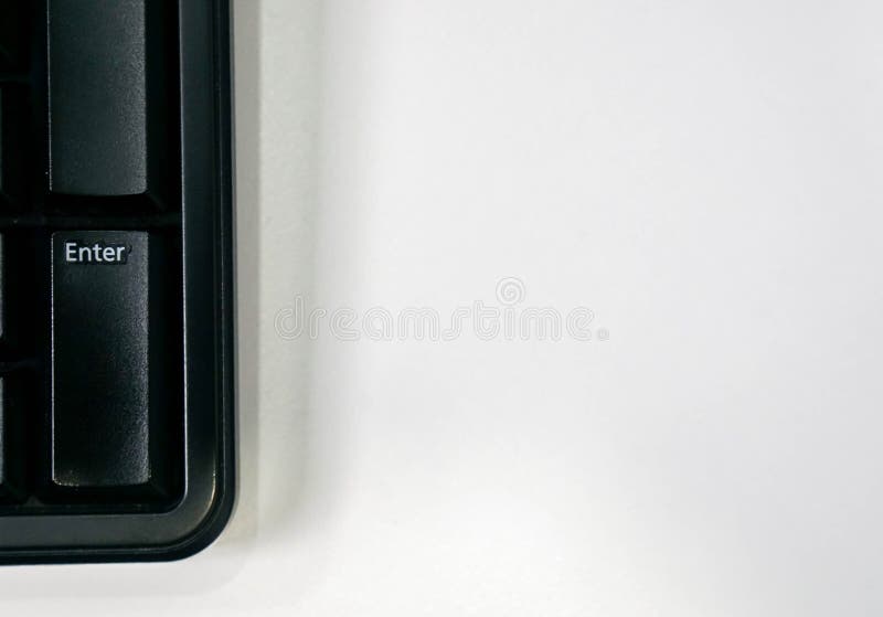 Isolated Enter Button on Computer Keyboard Stock Image - Image of black ...