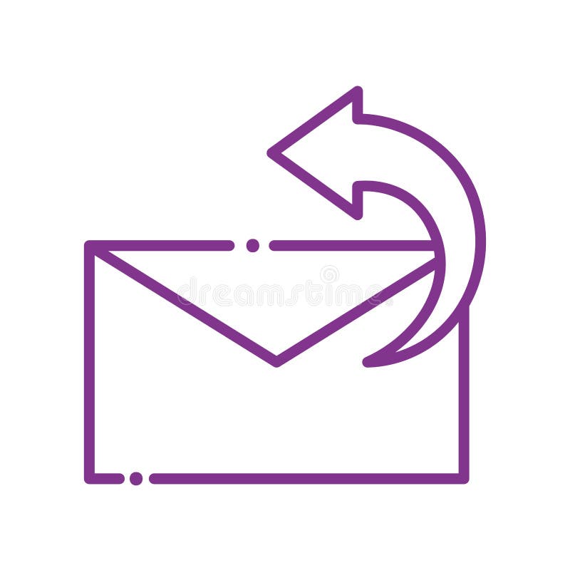 Isolated Envelope with Arrow Line Style Icon Vector Design Stock Vector ...