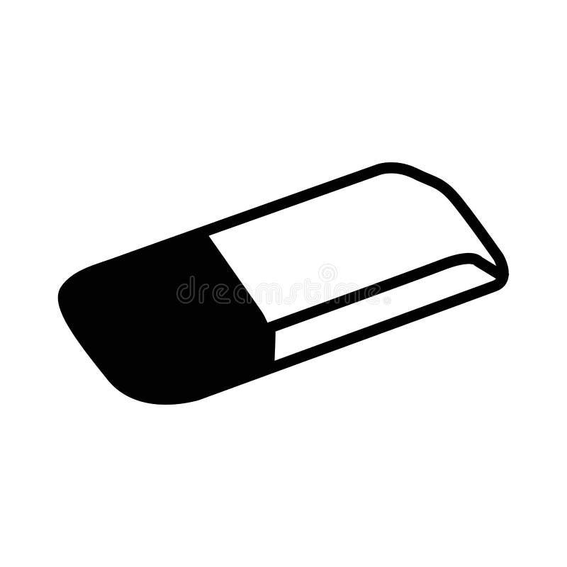 Isolated eraser silhouette stock illustration. Illustration of icon ...