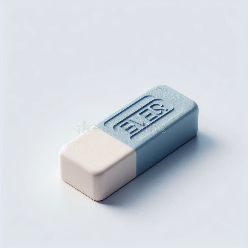 Isolated Eraser on White Background CloseUp Stock Illustration ...