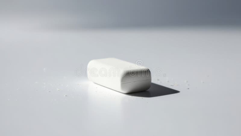 Isolated Eraser on White Background CloseUp Stock Illustration ...