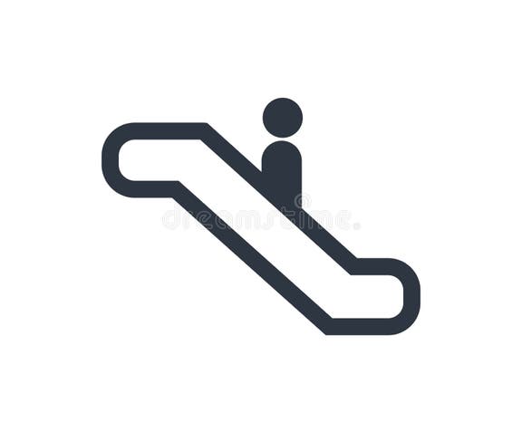 Isolated Escalator Going Down Icon. Vector Illustration Stock Vector ...