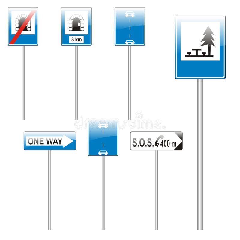 Isolated European Road Signs Stock Vector - Illustration of road ...
