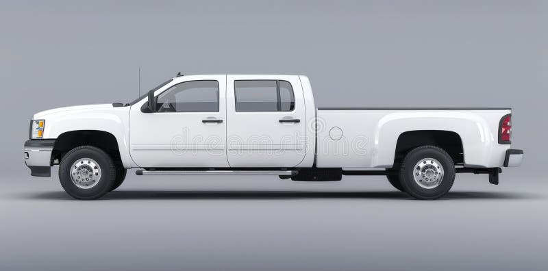 An Isolated Europeanstyle White Cargo Truck is Seen from the Right ...