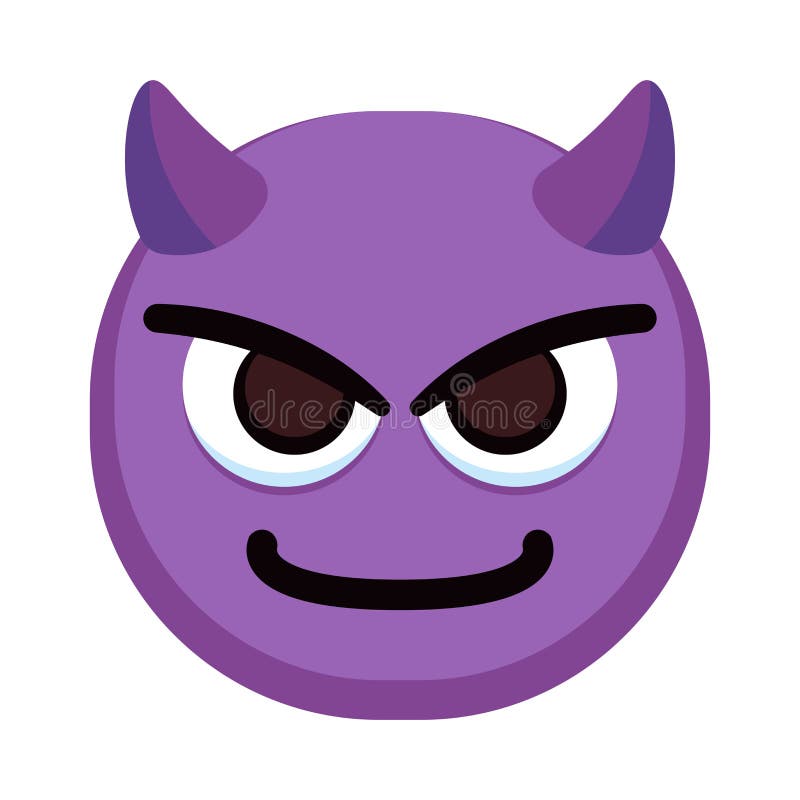 Isolated Evil Colored Emoji Icon Stock Vector - Illustration of symbol ...