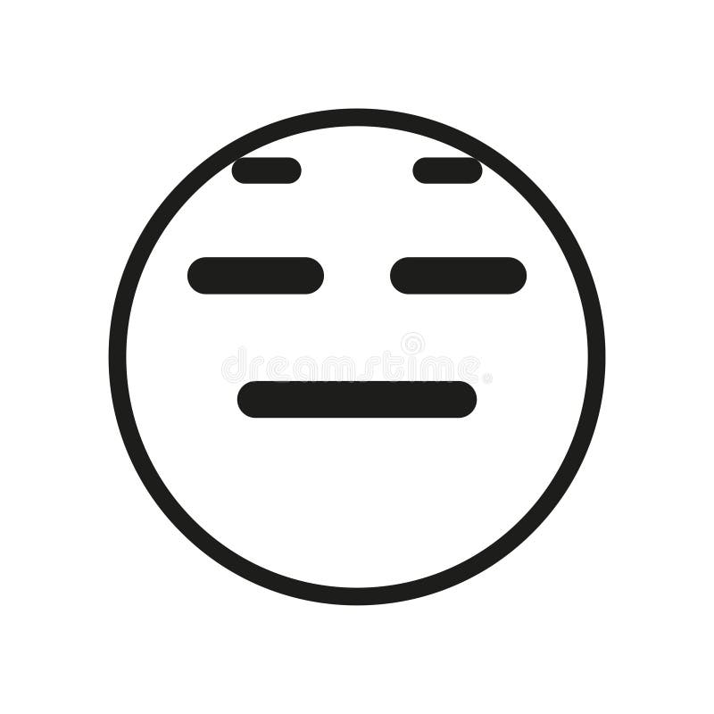Isolated Expressionless Emoji Face Icon Stock Vector - Illustration of ...