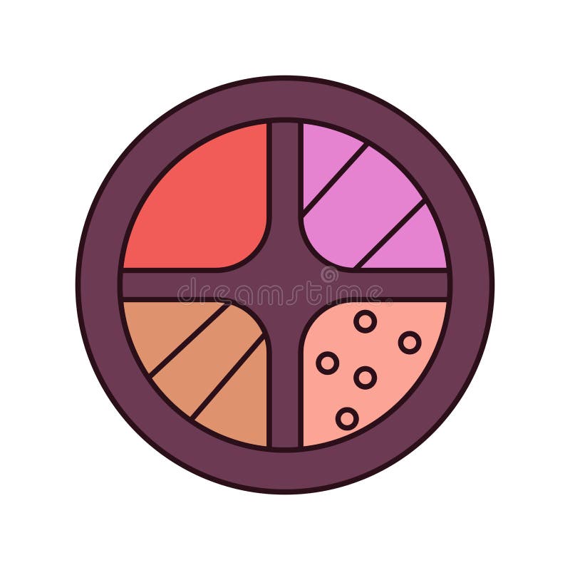 Isolated Eyeshadow Color Makeup Vector Illustration Stock Vector ...