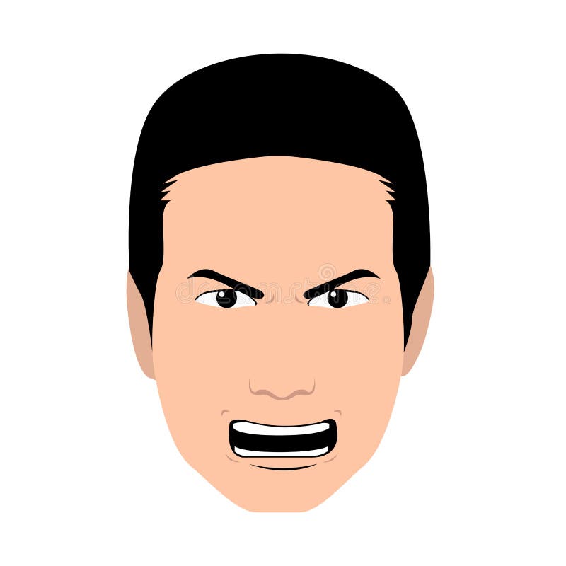 Isolated angry emote stock illustration. Illustration of angry - 89854662
