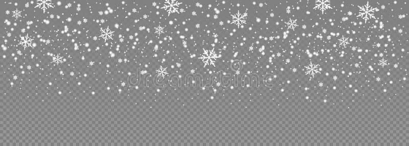 Isolated Falling Snow Effect. Snow Flake Winter Template Isolated ...