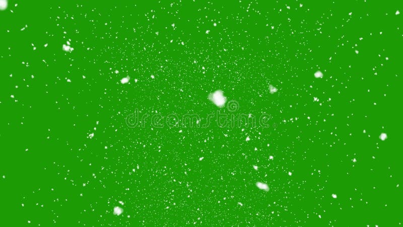Isolated Falling Snow on Green Screen Background Stock Video - Video of ...